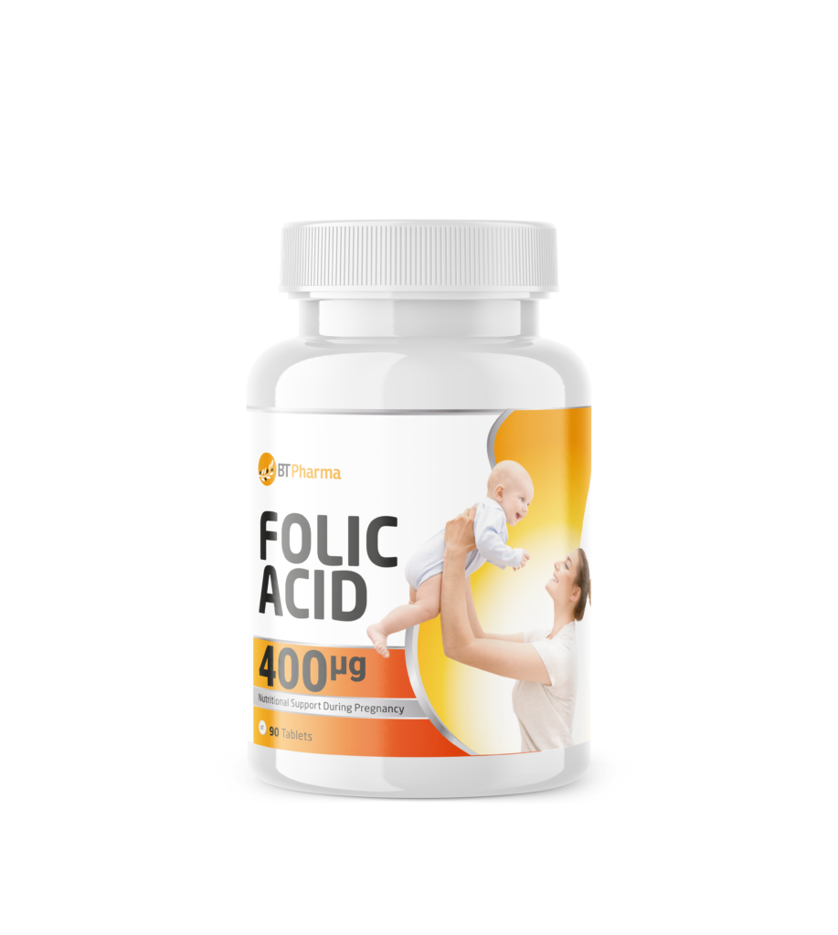 BTPharma Folic Acid 400 mcg Tablets - myremediez