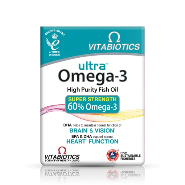 Vitabiotics Ultra Omega-3 High Purity Fish Oil 60 Capsules - MyRemediez